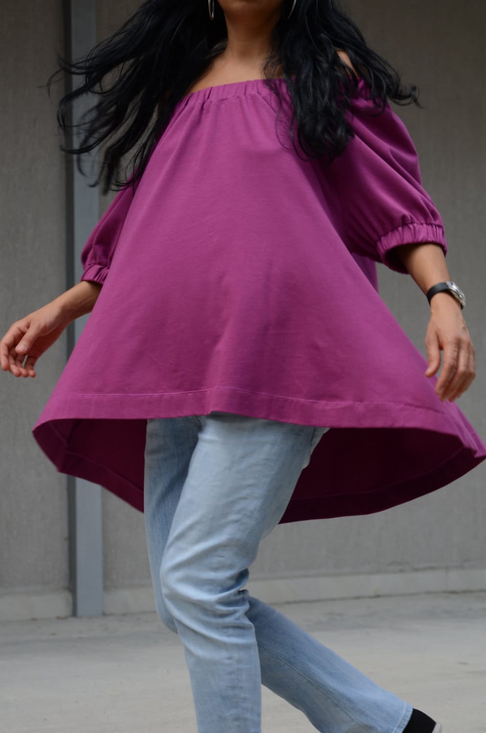 Buy Violet Top, Romantic Loose Top, Modern Top, Kotytostlelab clothing ...